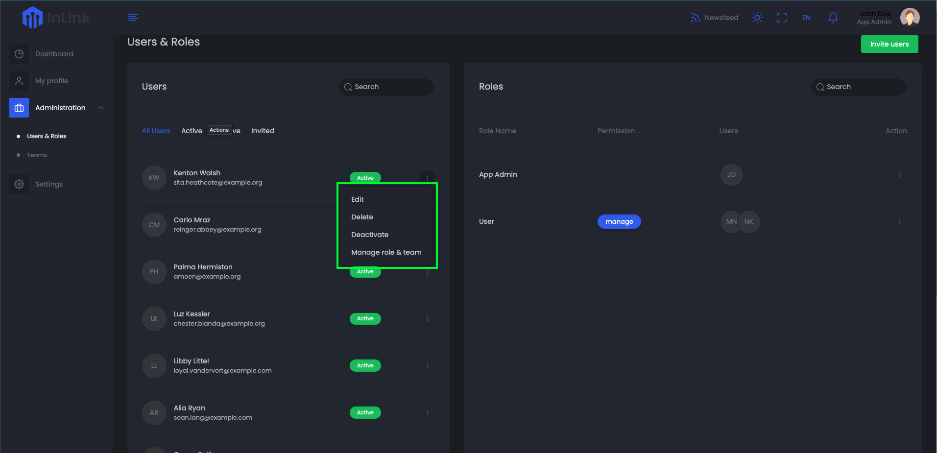 Inlink - Social Network Platform.